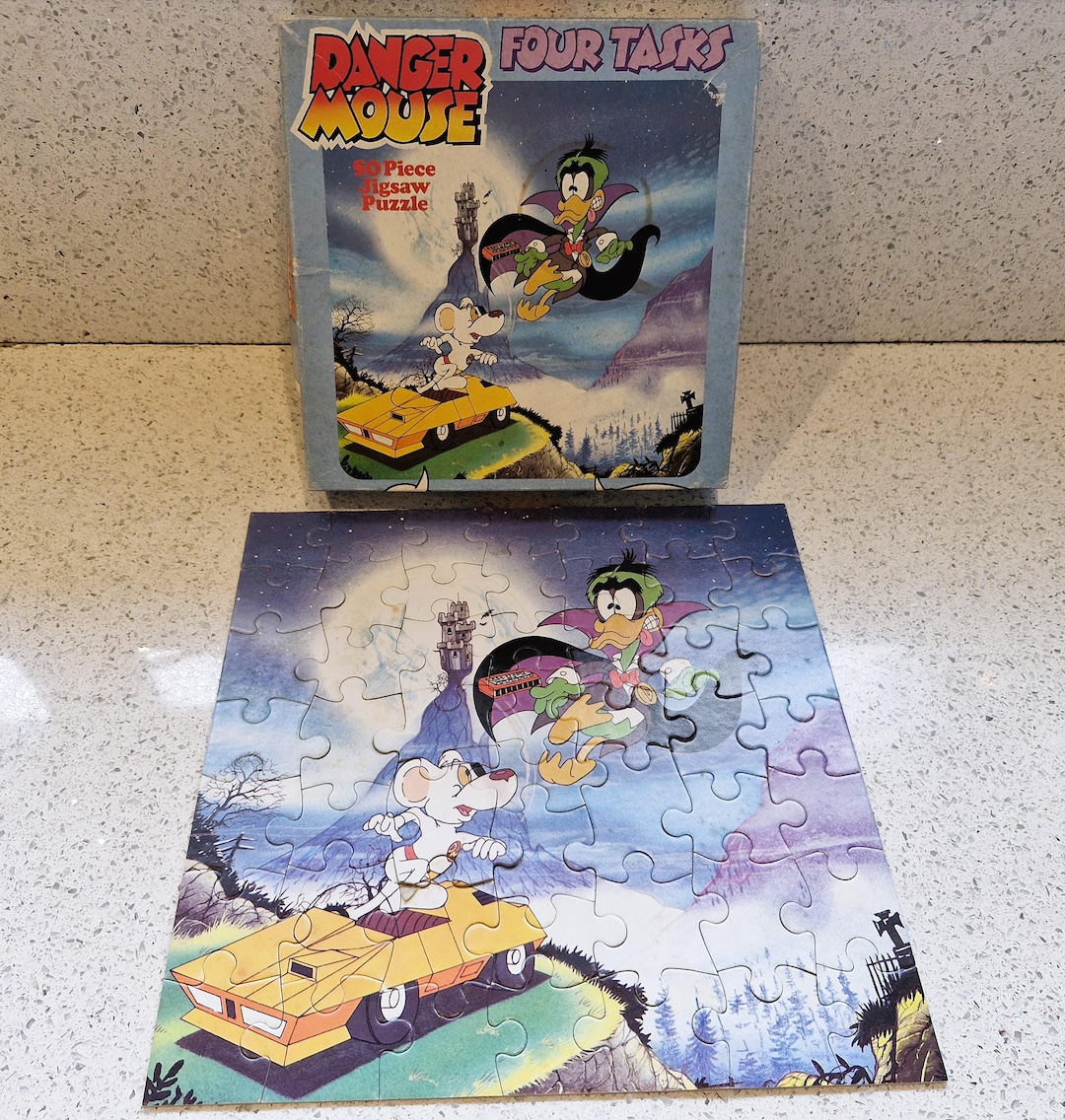 Vintage Danger Mouse Jigsaw Puzzle: 'four Tasks' Complete & Boxed - Etsy