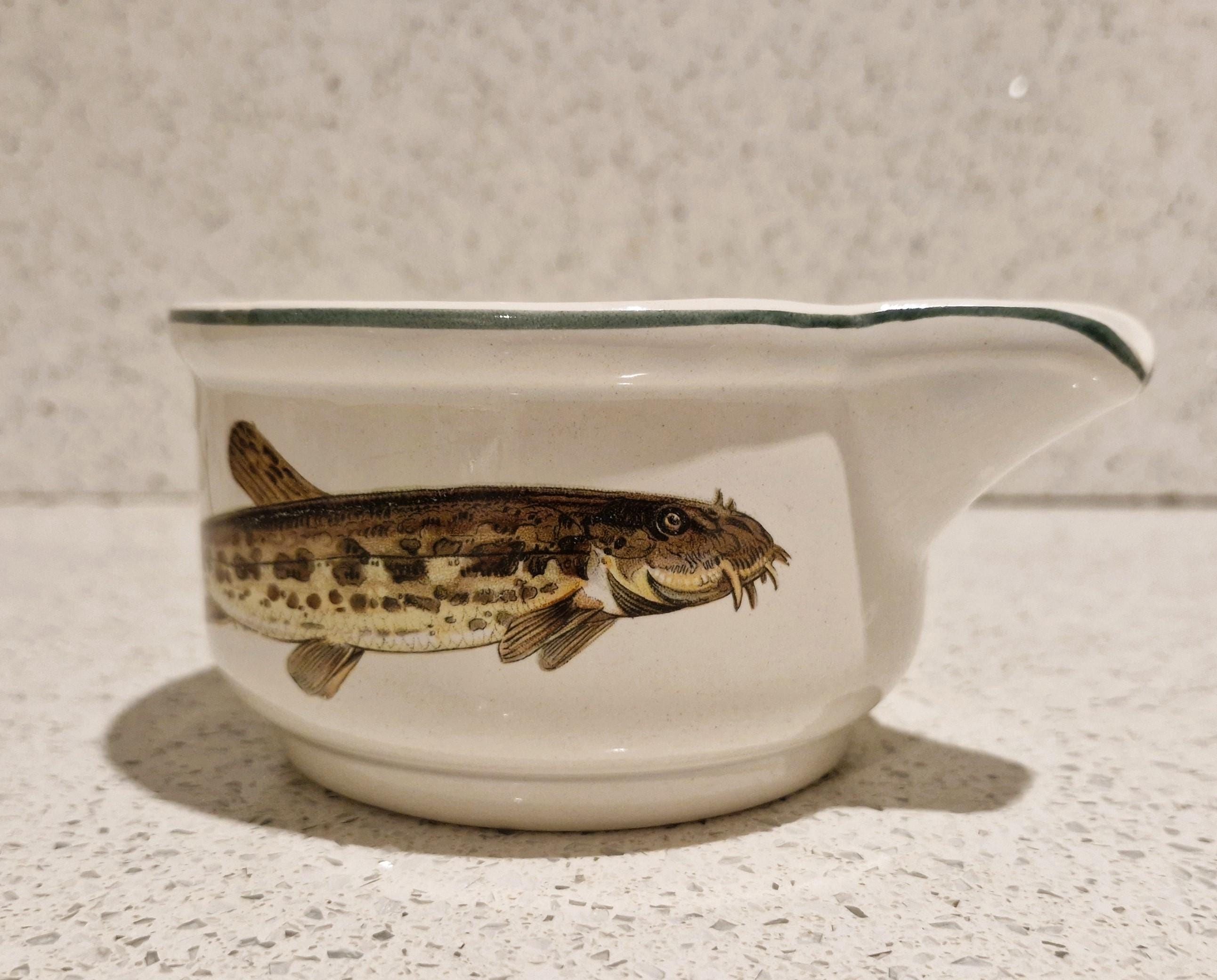 Vintage Simpsons English Ironstone Fish Sauce Jug: Spined Loach Design ...
