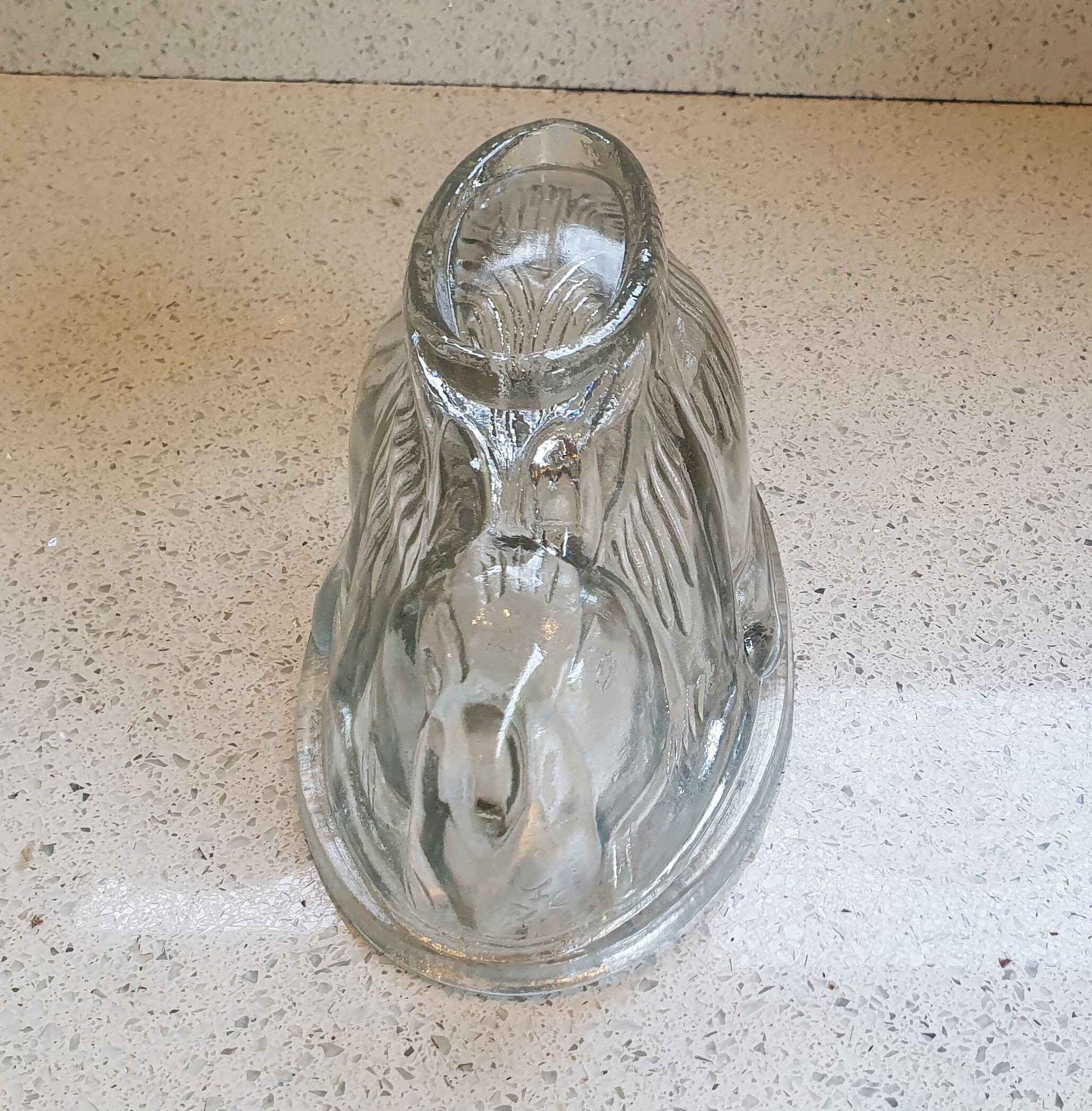 Vintage 50s Glass Rabbit Jelly Mould Bunny Jello Mould Clear - Etsy