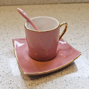 Silea Espresso Cup, Silea Espresso Cups, Harlequin, Bone China, Pink ...