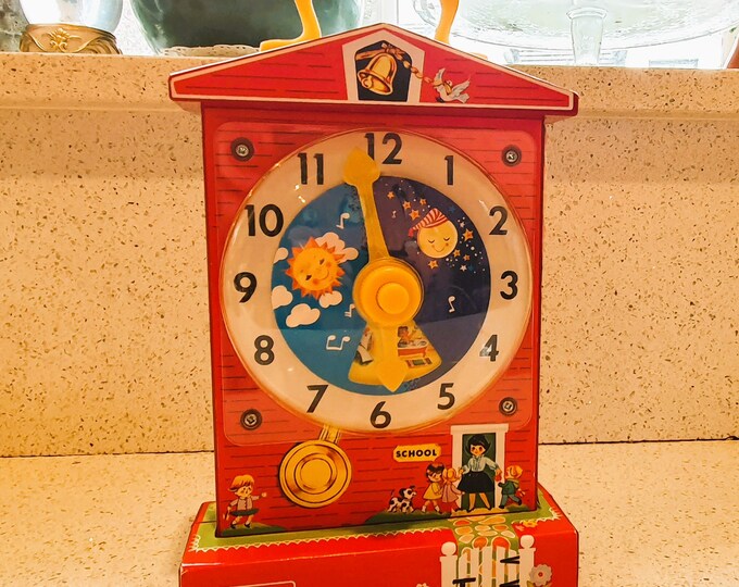 Vintage Toy Clock 1960's Fisher Price Music Box Tick-tock Clock 60s ...