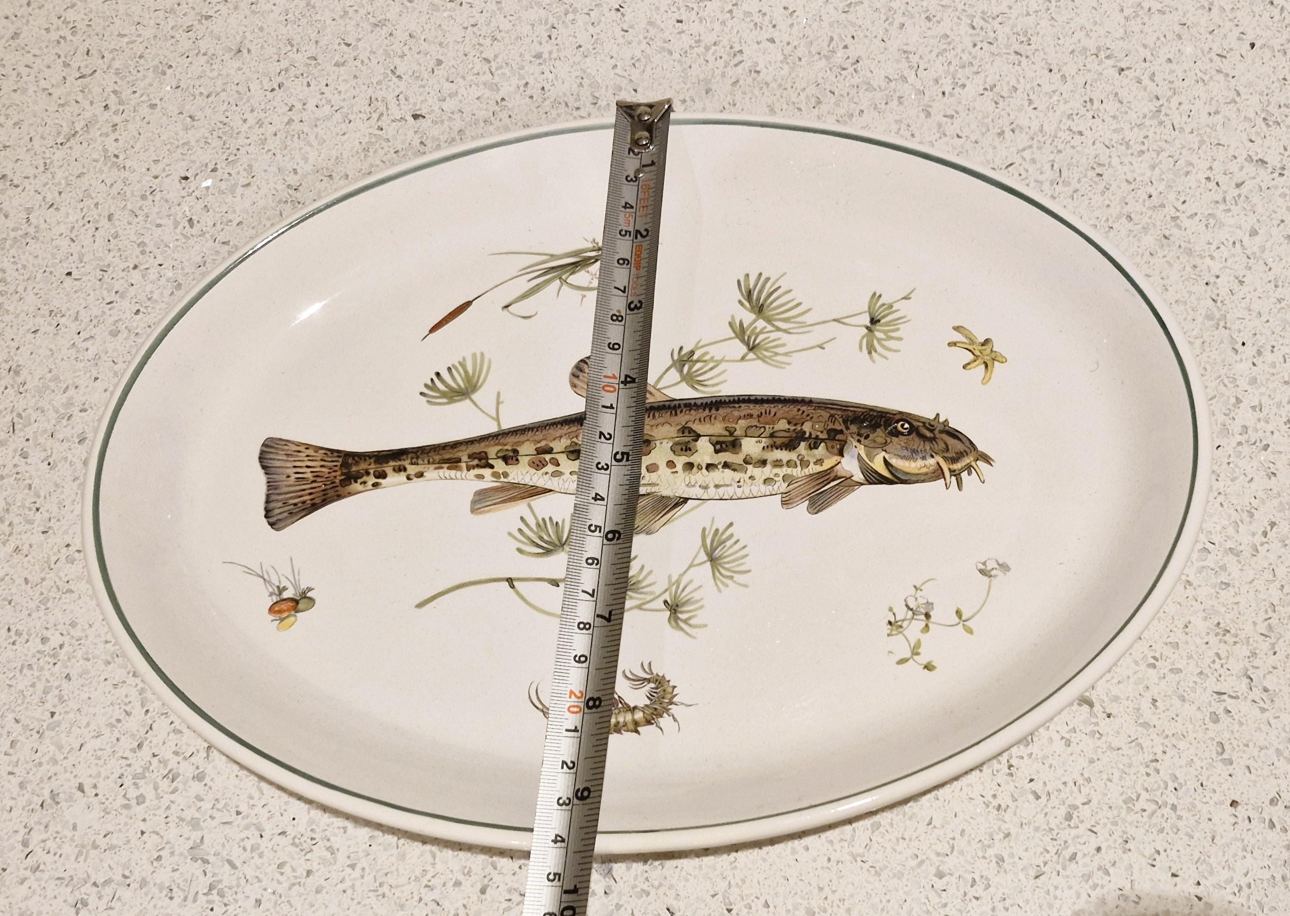 Vintage Simpsons English Ironstone Fish Serving Platter: Spined Loach ...