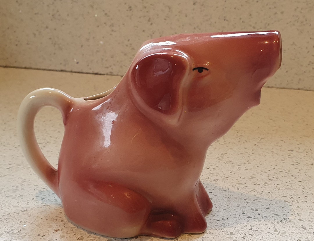 Pig Shaped Jug, Anthropomorphic, Quirky Pig Jug, Pink Pig Jug, Tony ...