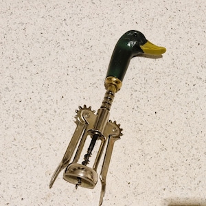 Vintage Duck Corkscrew, Duck Bottle Opener, Ducks Head Corkscrew ...