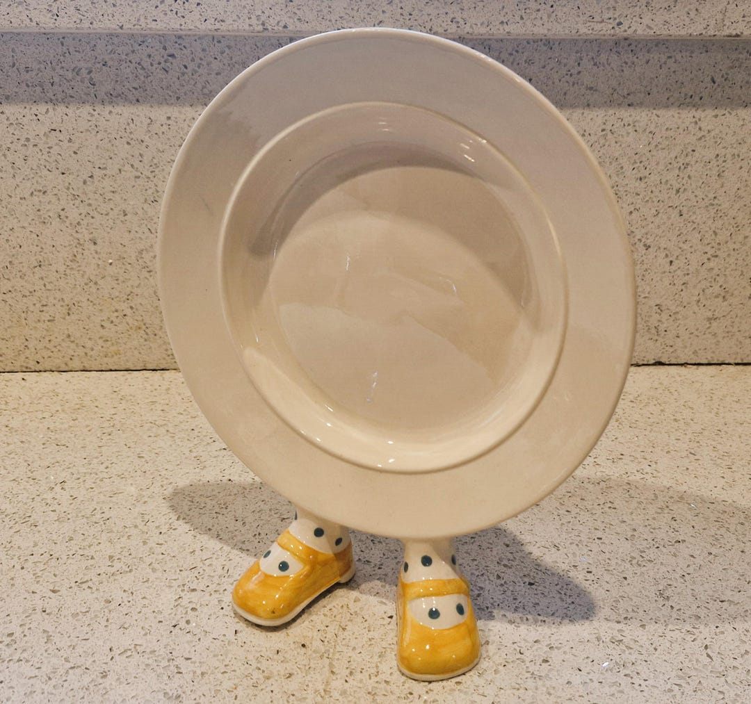 Carltonware Walking Plate: Hand-painted English Pottery With Yellow ...