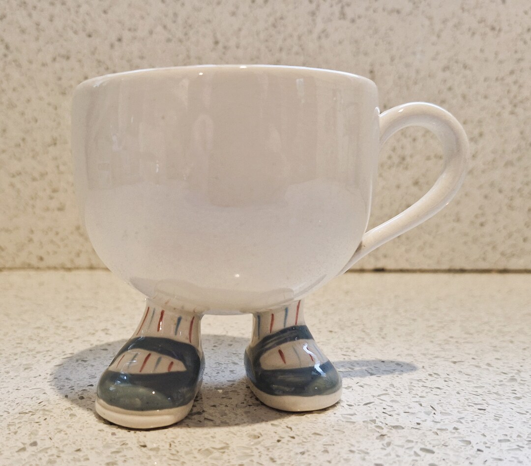 Carltonware Walking Mug: Blue Novelty Cup With Legs - Etsy