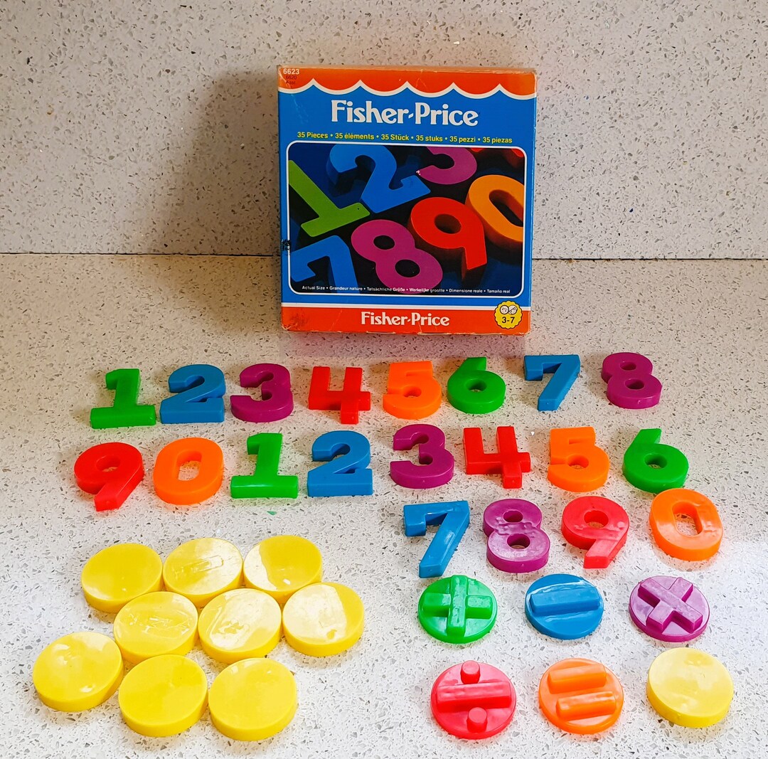 Vintage Fisher Price Large Magnetic Numbers, Maths Set, Complete and in ...