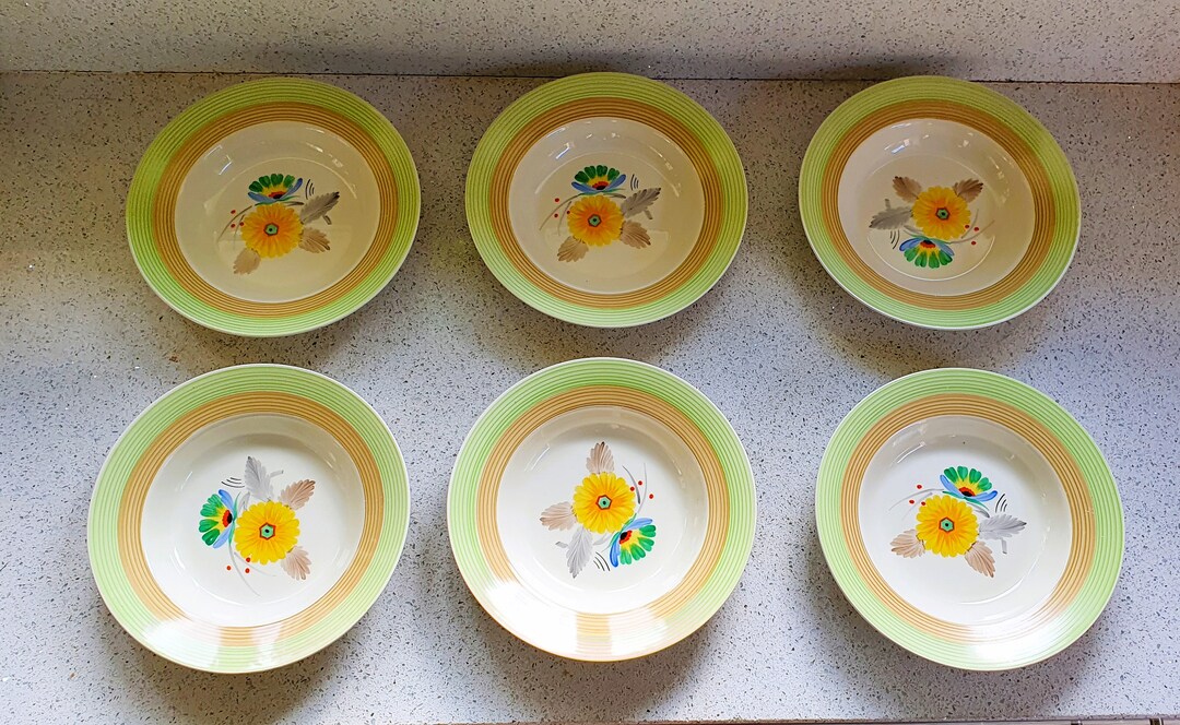 Tams Ware Hand-painted Bowl: English Floral Earthenware, 9 Inch - Etsy