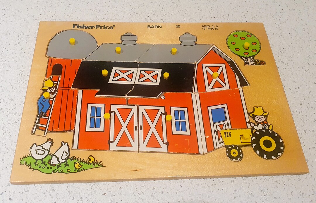 Fisher Price Barn, Fisher Price Peg Board, Fisher Price Jigsaw, Quaker ...