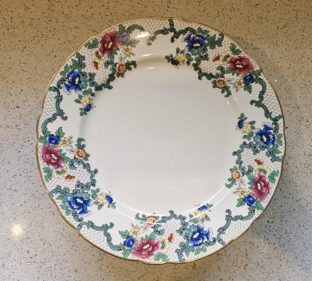 Royal Cauldon 'victoria' Dinner Plate: Vintage English China, Hand ...