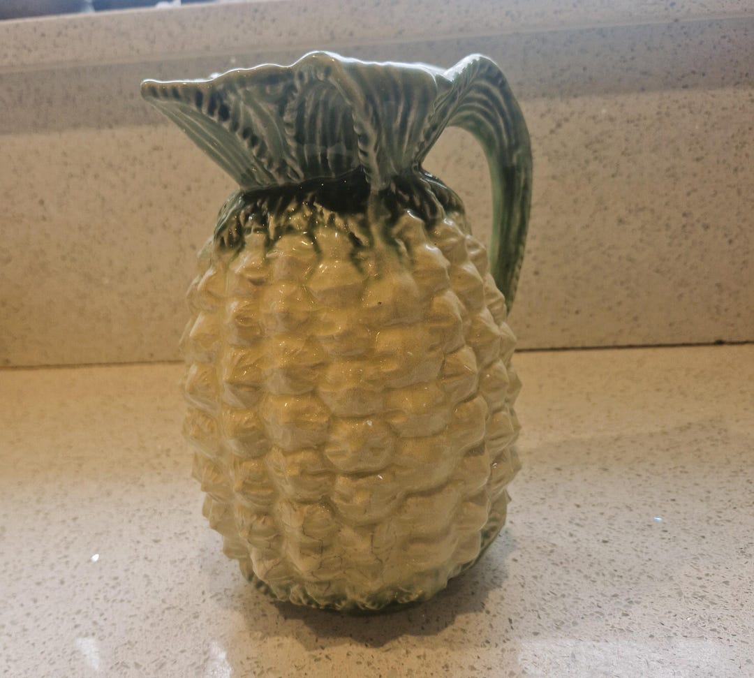 Vintage Majolica Pineapple Pitcher: Decorative Jug - Etsy