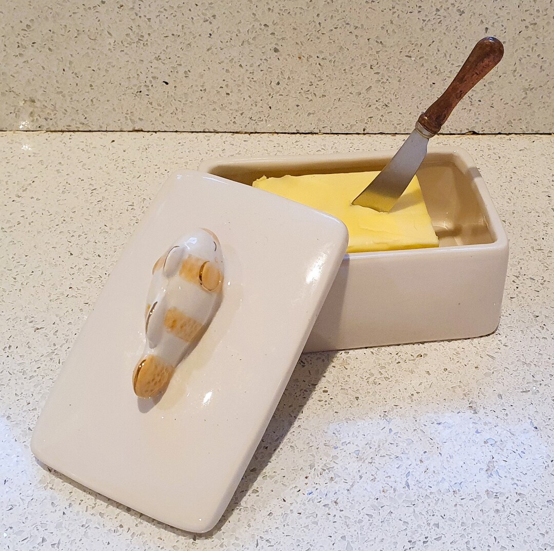 Quirky Butter Dish, Goldfish Lidded Dish, Kitchen, Bathroom, Seaside ...