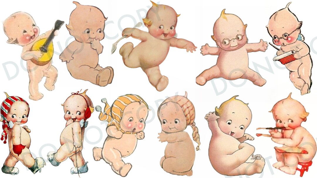 Kewpie Clip Art, Kewpie Doll, Transparent PNG Files, 11 x Scaleable ...
