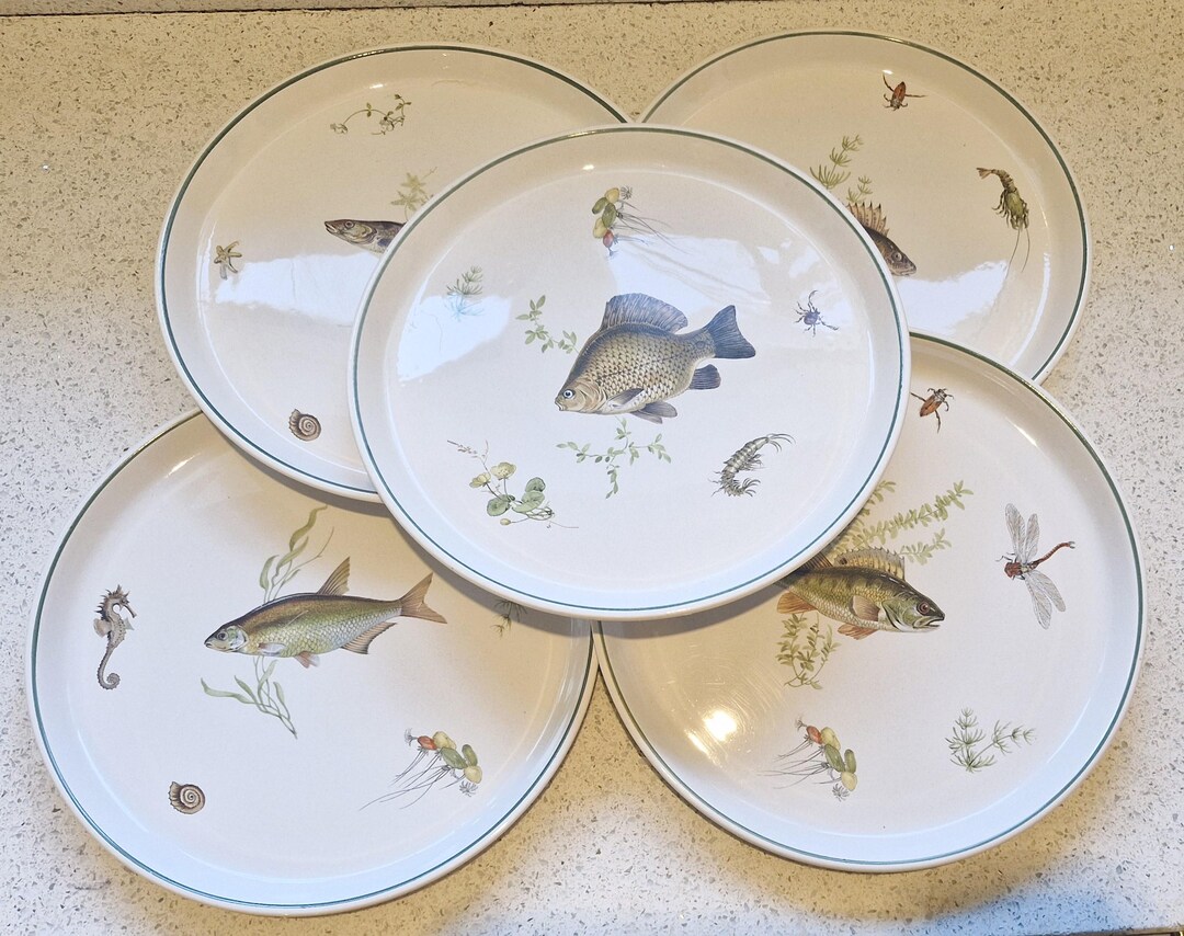 Vintage Simpsons English Ironstone Fish Dinner Plates - Etsy