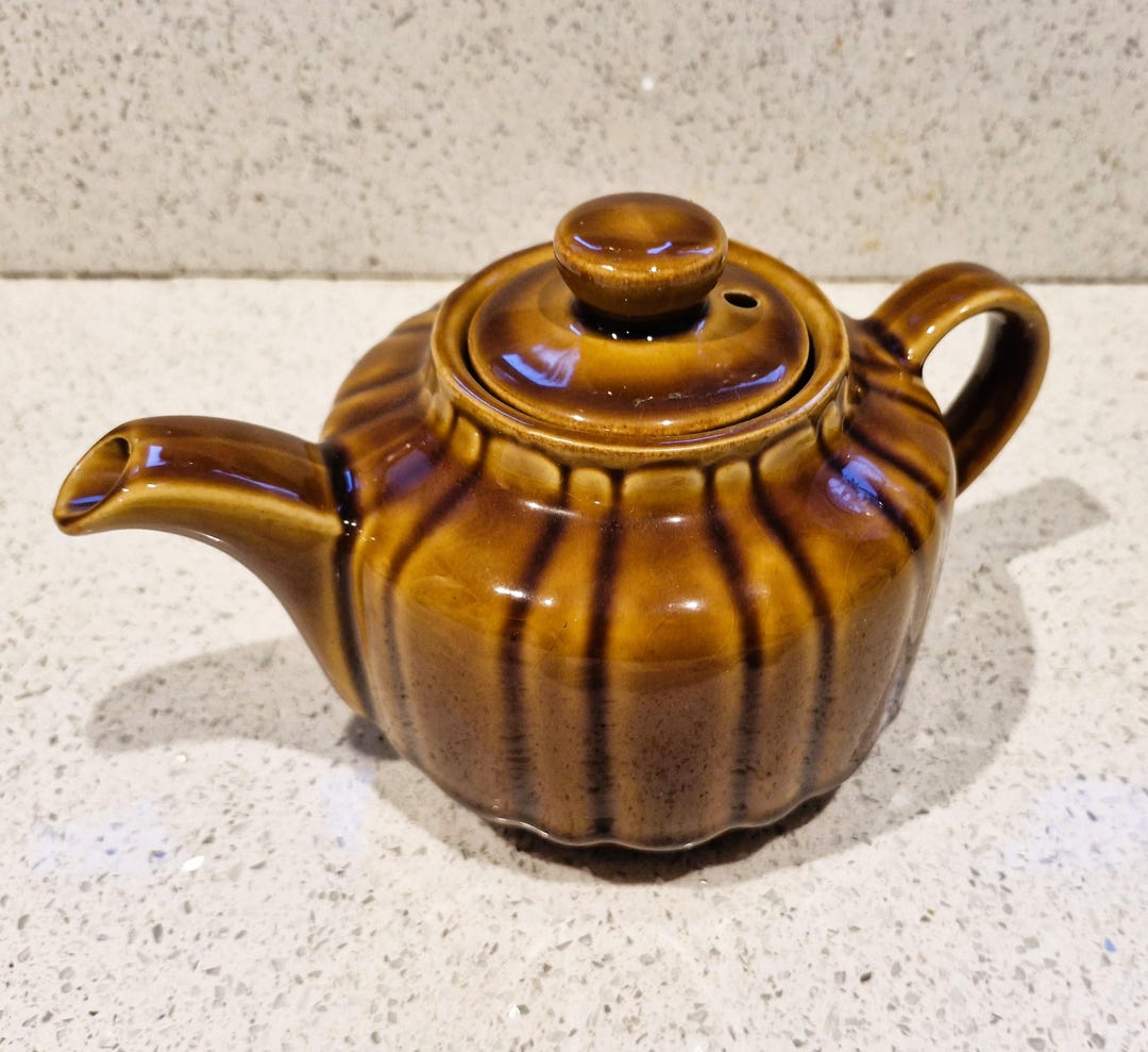 East German Mid-century Pottery Teapot: Brown Glazed DDR 1060 - Etsy