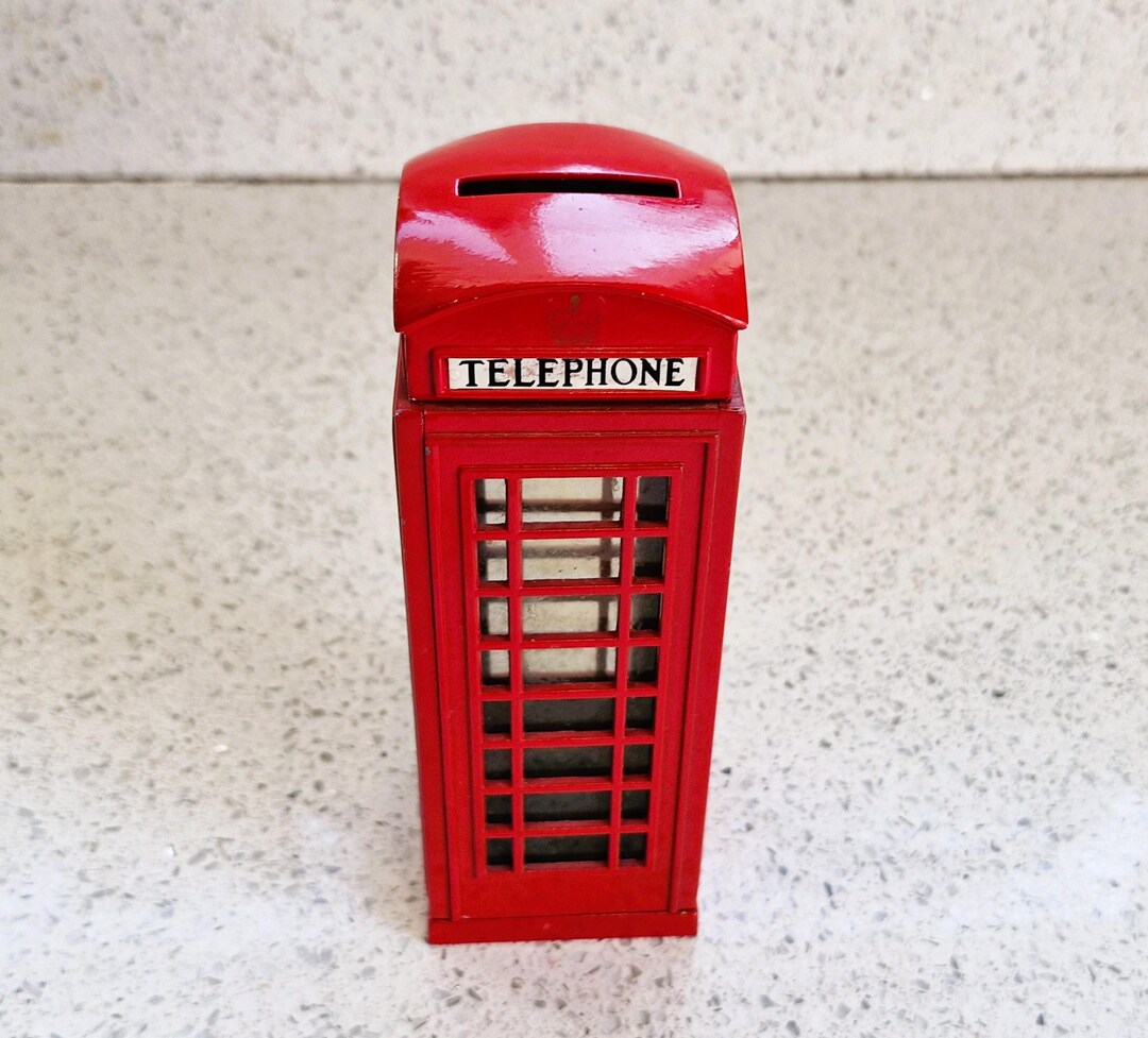 British, English, Red Telephone Box, Money Box, Die Cast Metal, London ...