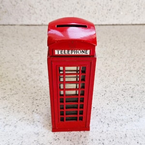 British, English, Red Telephone Box, Money Box, Die Cast Metal, London ...