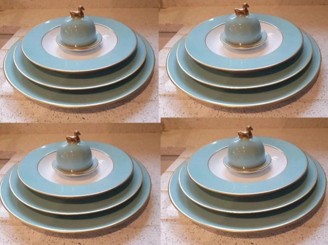 Harrods Limoges Dinner Service: Sous Le Soleil, 24k Gilt, 4 Place ...