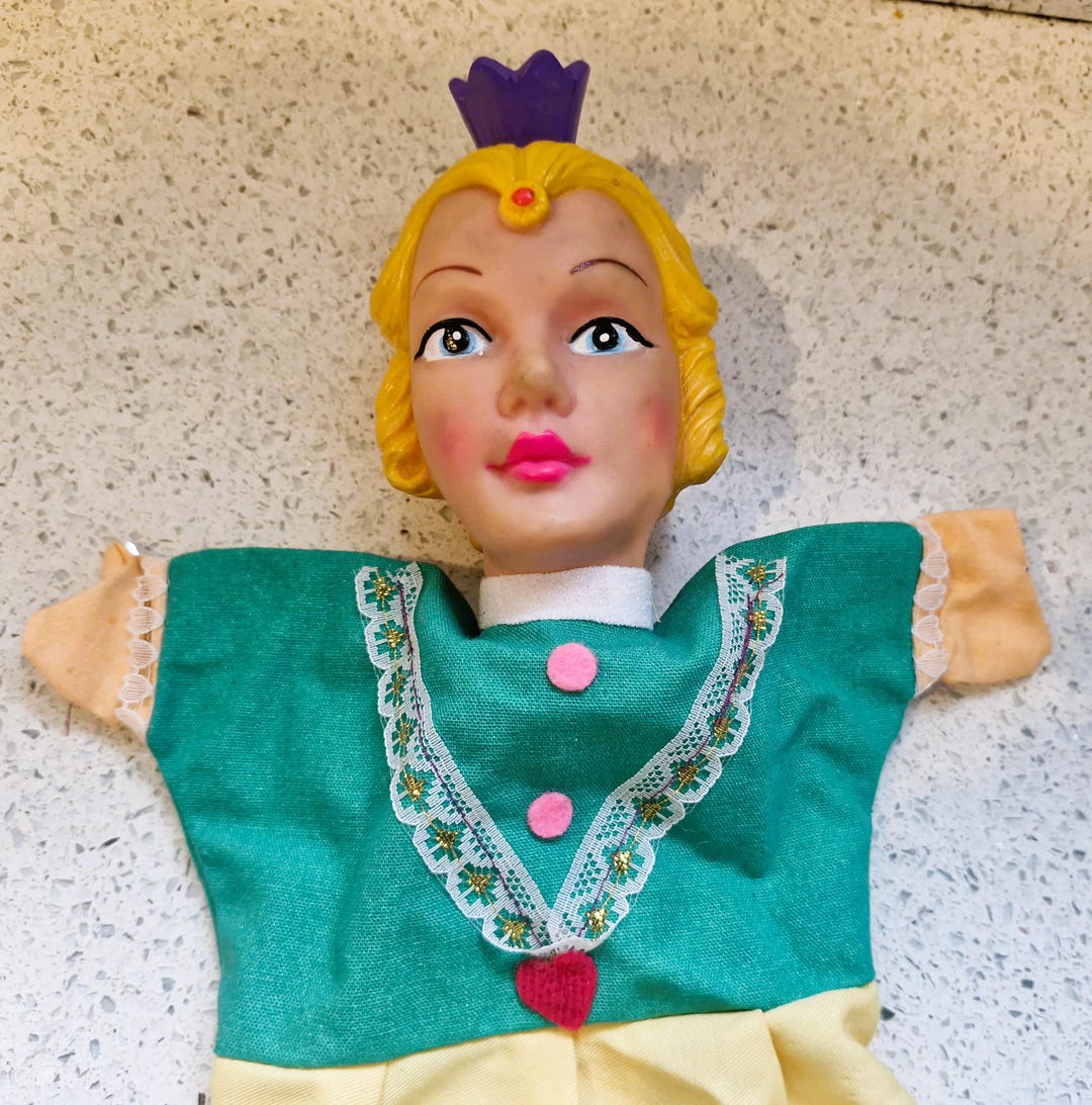 Vintage Rubber Face Queen Hand Puppet: Puppet Theatre Prop - Etsy