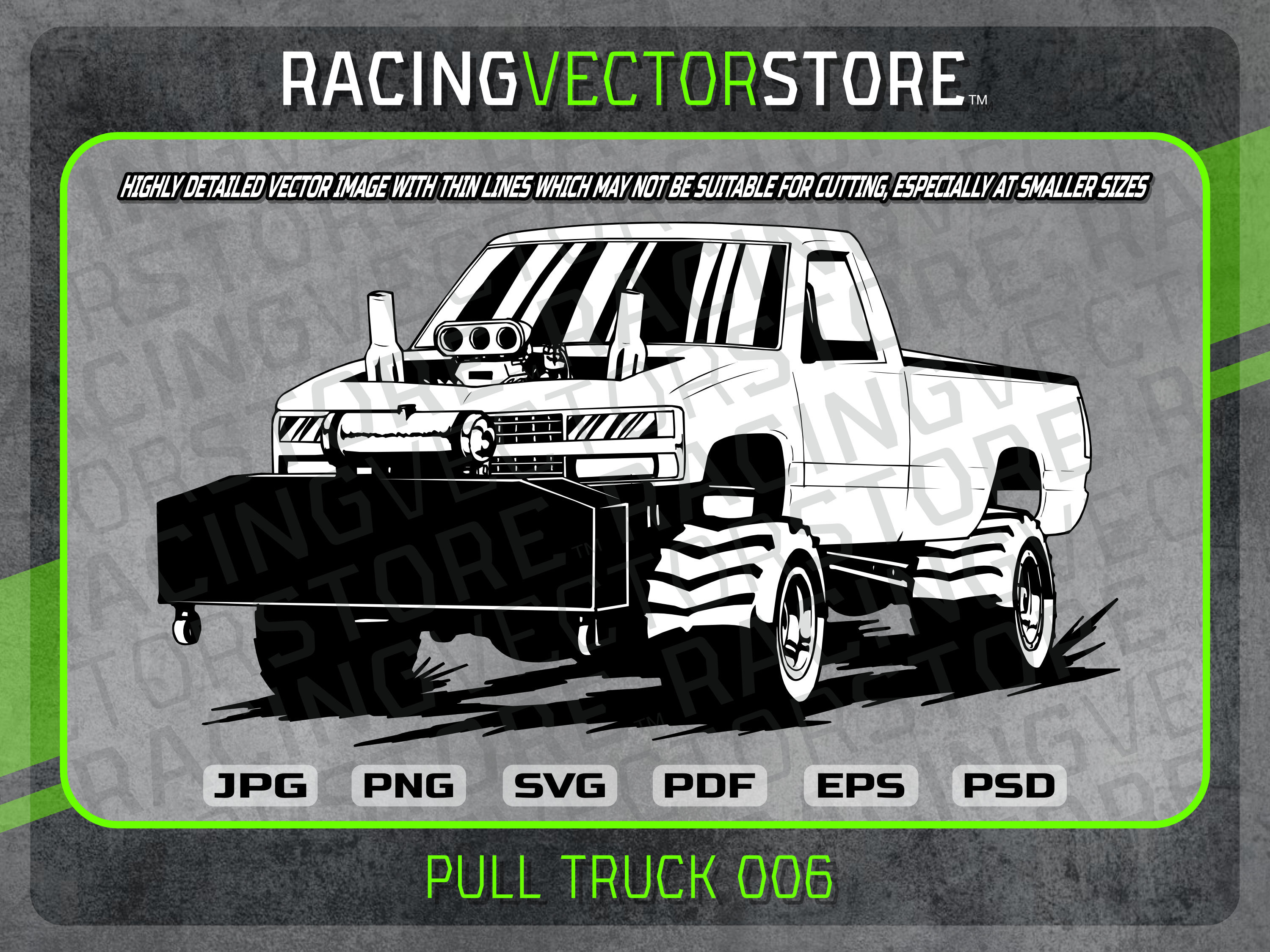 Pulling Truck Highly Detailed Vector Image in .svg .eps .pdf .png .jpg ...