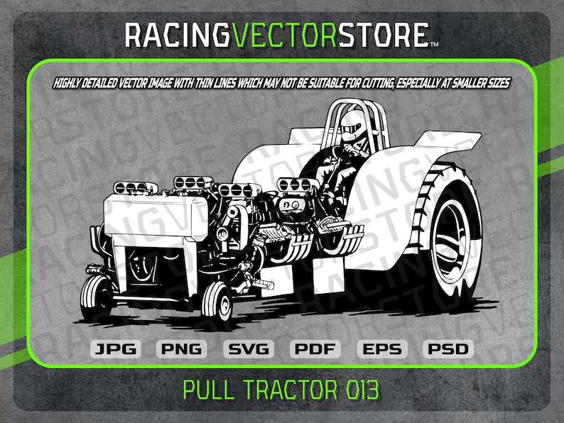 Pulling Tractor Highly Detailed Vector Image in .svg .eps .pdf .png ...