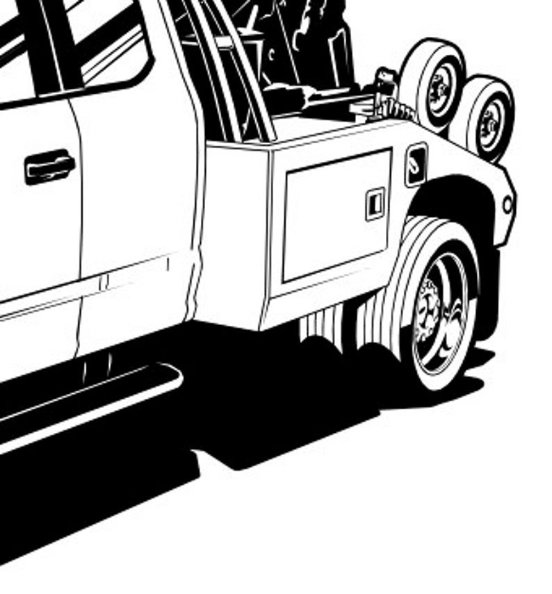 Wrecker / Tow Truck Highly Detailed Vector Image in .svg .eps .pdf .png ...