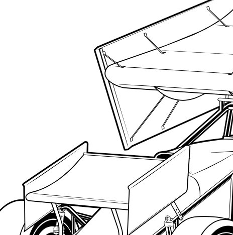 Pavement Winged Sprint Car Race Car Highly Detailed Image in .svg .ai ...