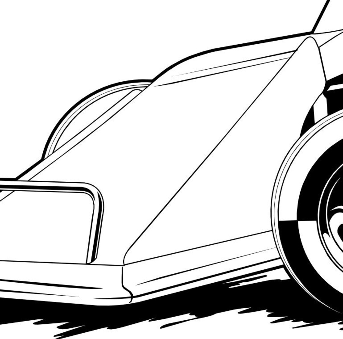 Dirt Modified Race Car Highly Detailed Vector Image in .svg .eps .pdf ...