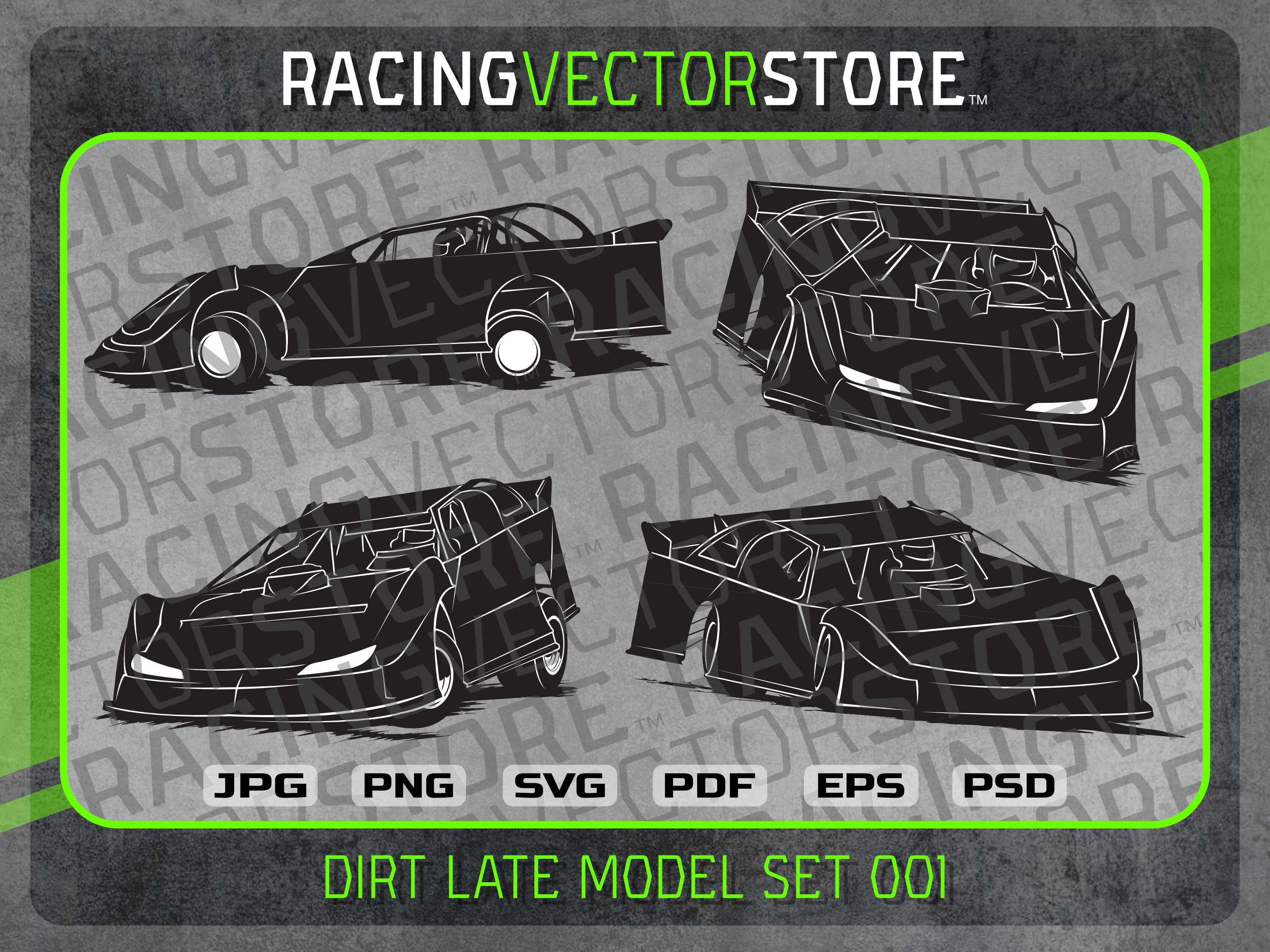 Dirt Race Car Vector