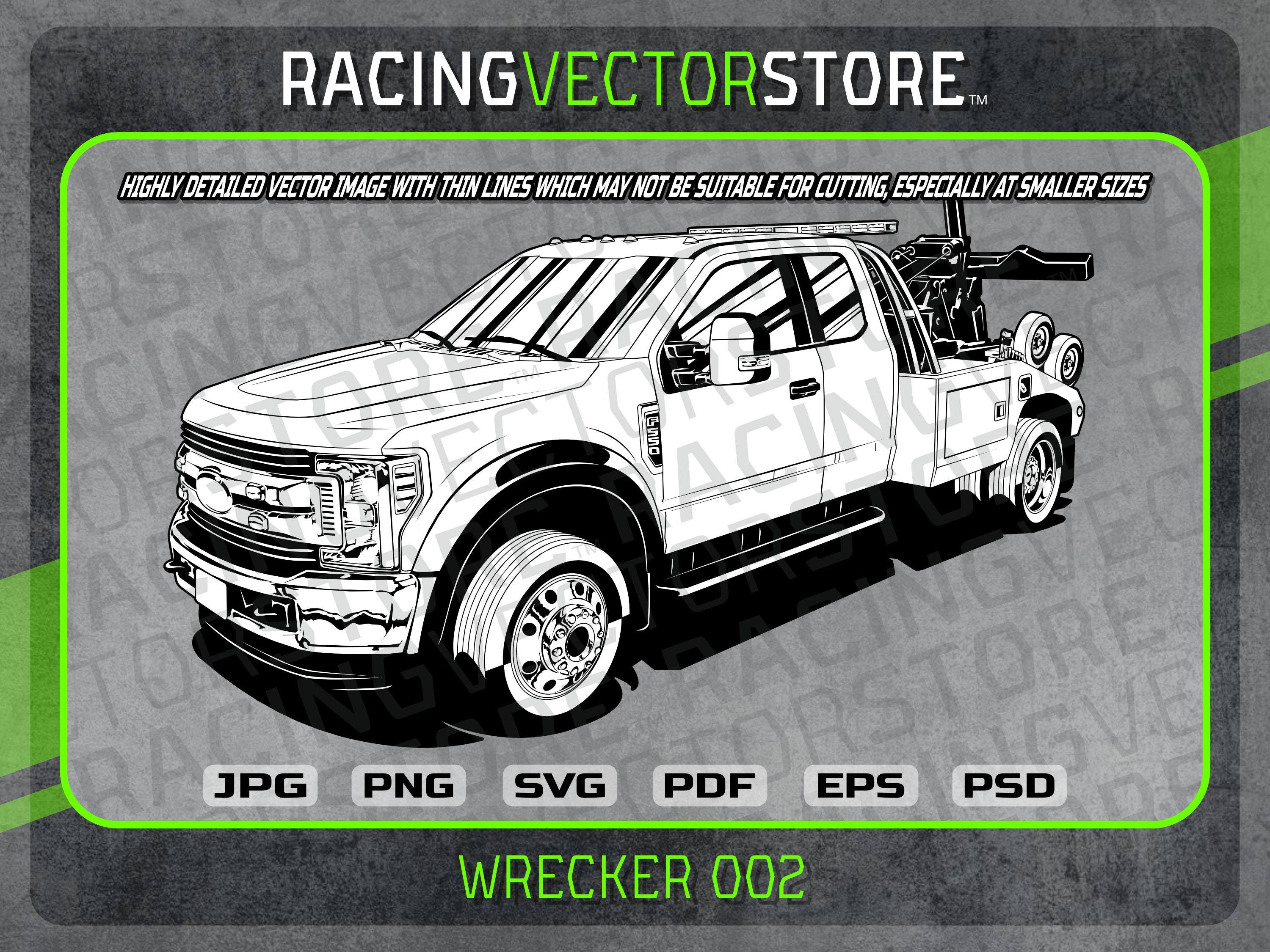 Wrecker / Tow Truck Highly Detailed Vector Clipart Image in .svg .eps ...