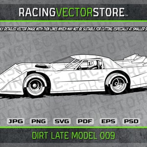 Dirt Late Model Vintage 1990's Race Car Highly Detailed Image in .svg ...