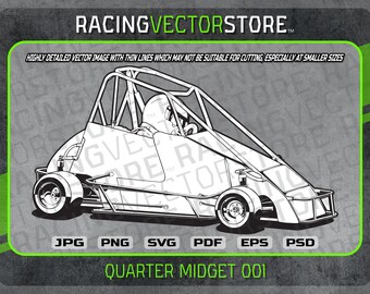 Cartoon Wing Sprint Car Race Car Highly Detailed FULL COLOR Clip Art ...
