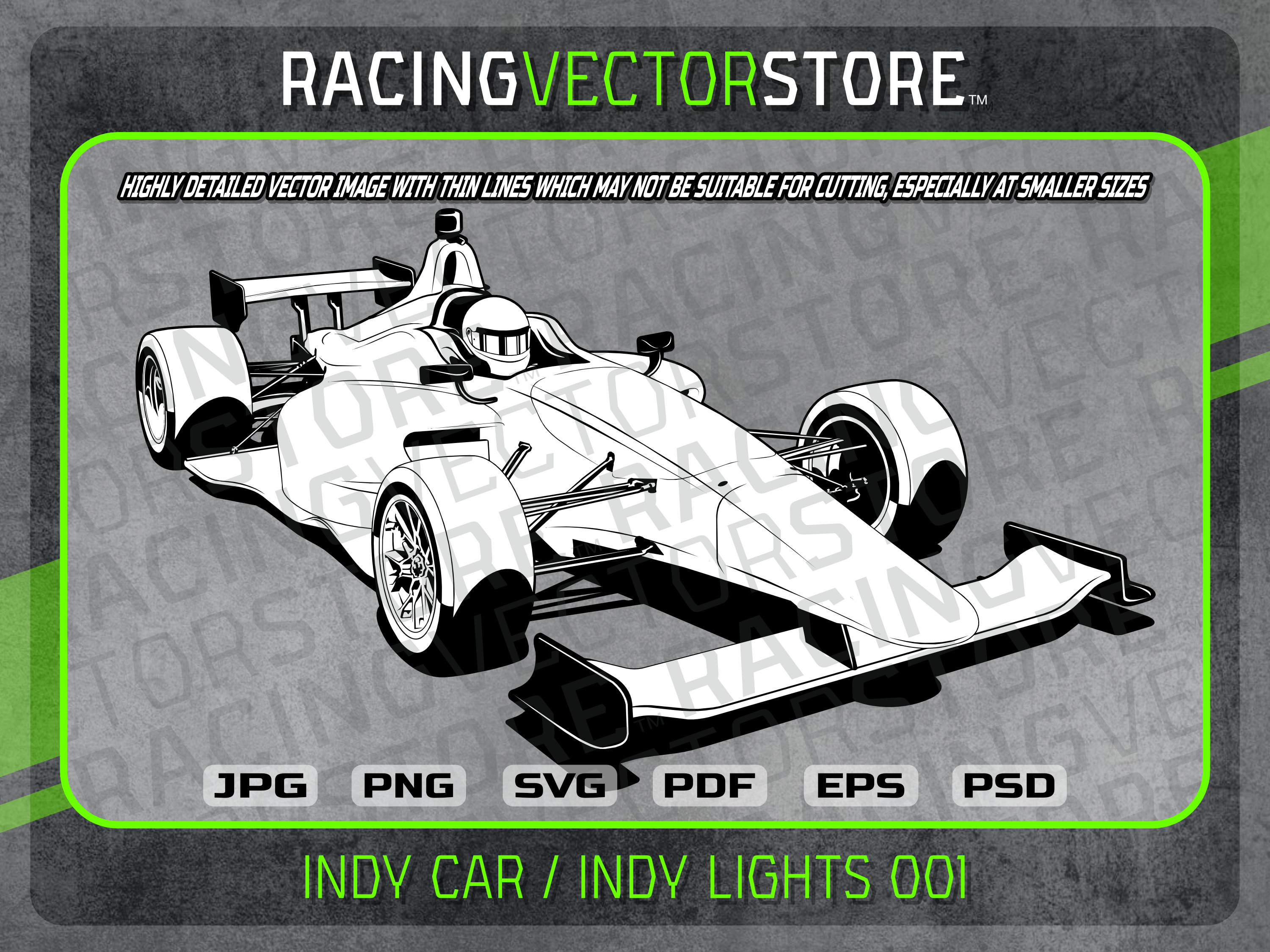 Indycar Indy Lights Race Car Highly Detailed Image in .svg .ai .eps ...
