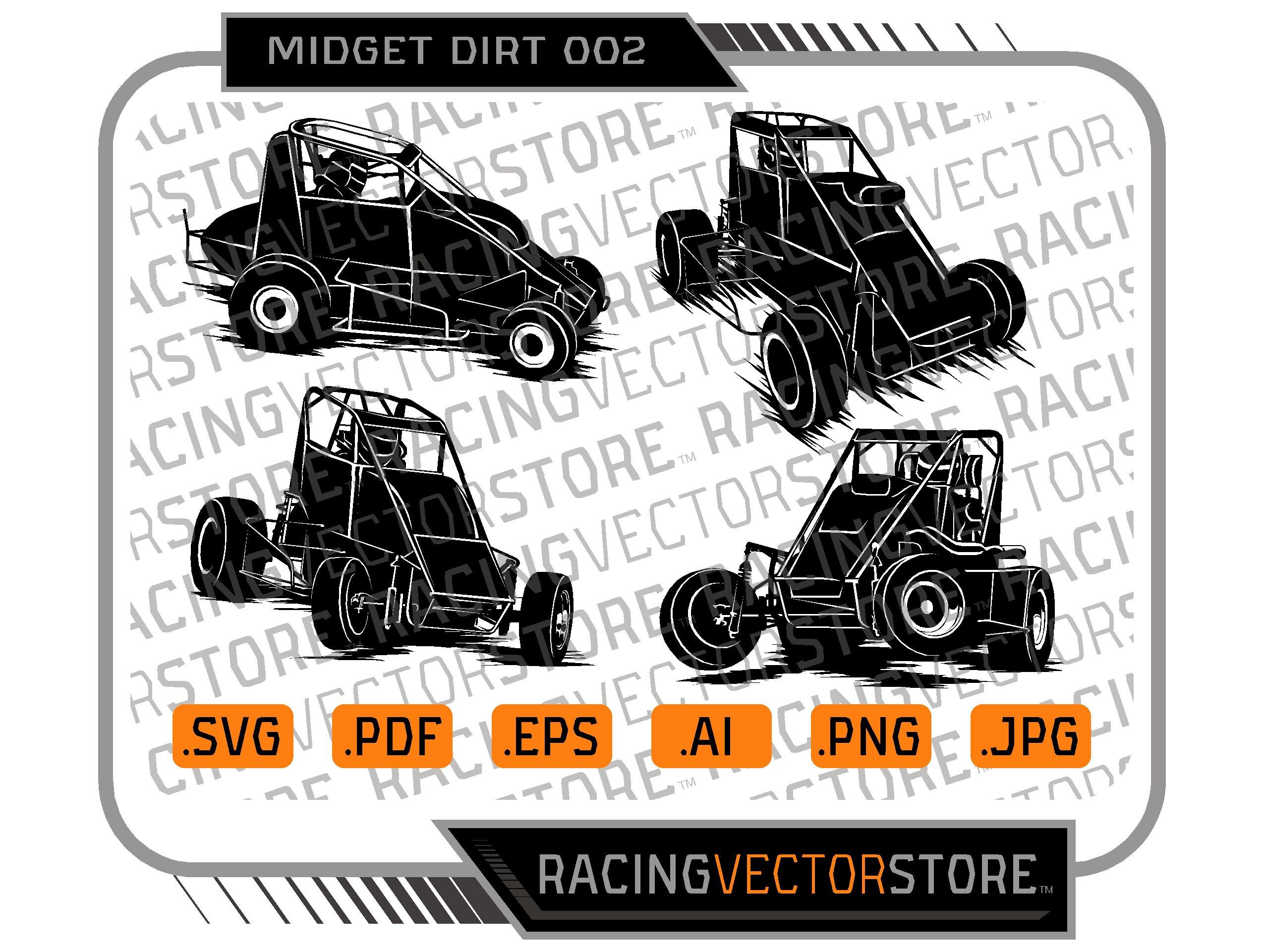 Dirt Midget Race Car Images in .svg .ai .eps .pdf .png .jpg | Etsy ...