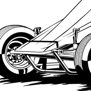 Dirt Track Sprint Car Race Car Highly Detailed Vector Image in .svg ...