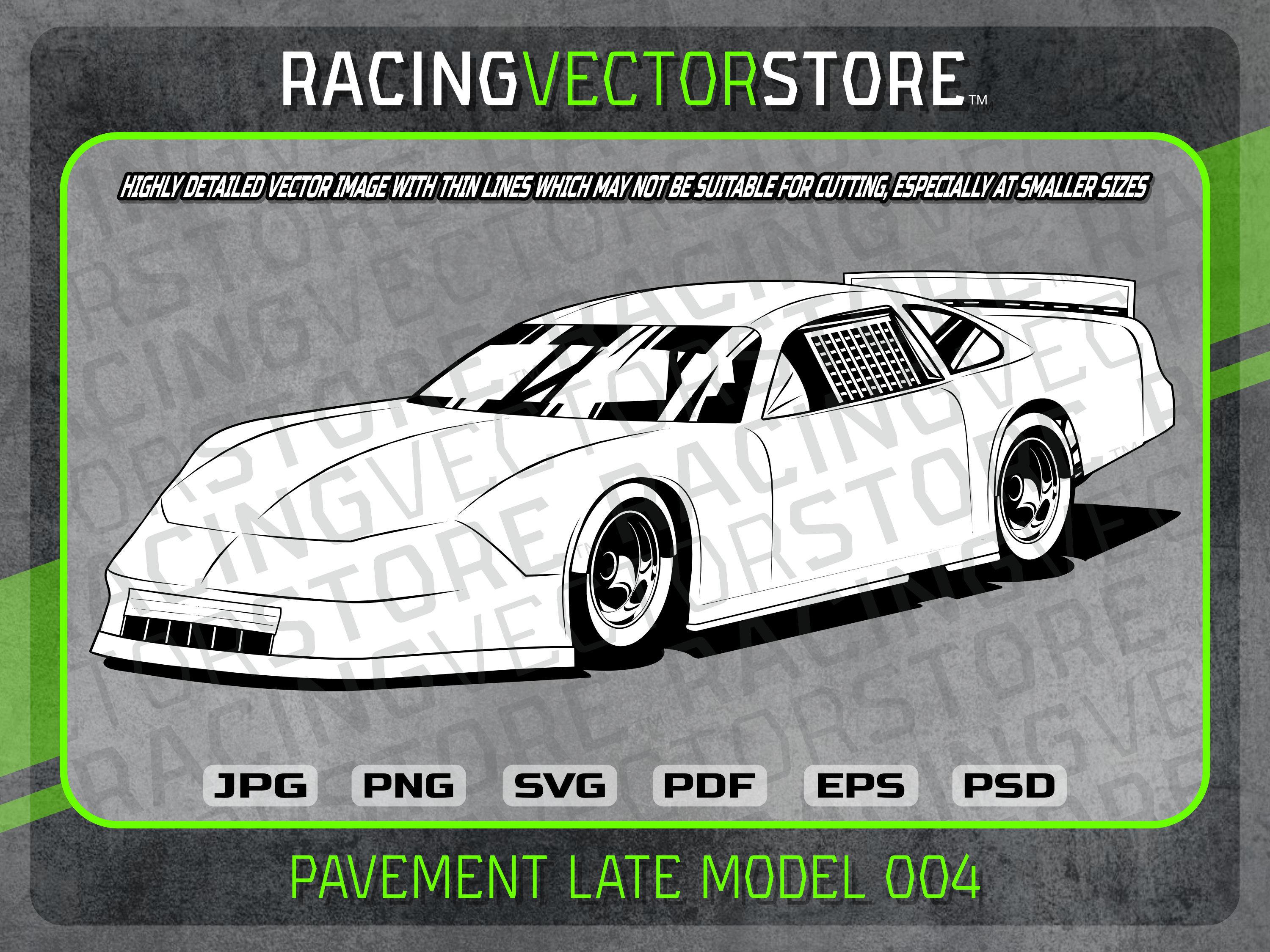 Pavement Late Model Race Car Highly Detailed Image in .svg .ai .eps ...