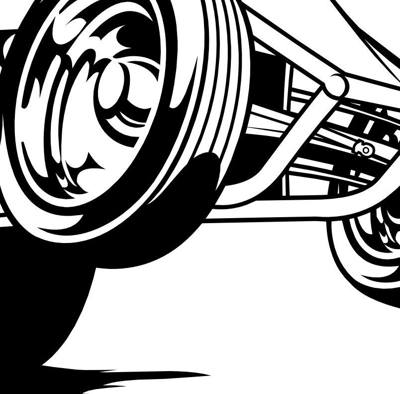 Cartoon Dirt Non Winged Sprint Race Car Highly Detailed Vector Image in ...