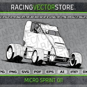 Dirt Micro Sprint Mini Sprint Race Car Highly Detailed Vector Image in ...