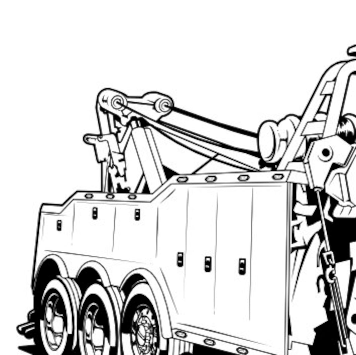 Wrecker / Tow Truck Highly Detailed Vector Clipart Image in .svg .eps ...