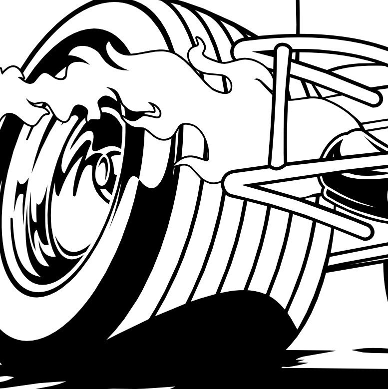 Cartoon Dirt Winged Sprint Race Car Highly Detailed Vector Clip Art ...