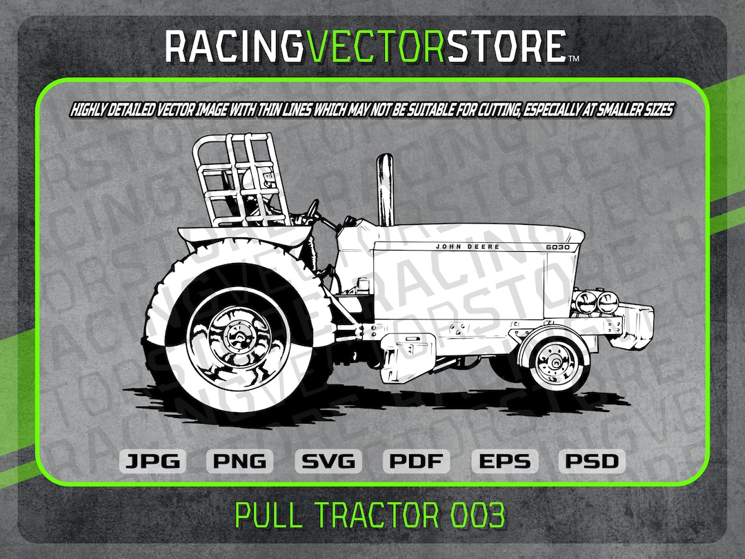 Pulling Tractor Highly Detailed Vector Clipart Image in .svg .eps .pdf ...