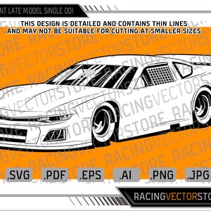Pavement Late Model Race Car Highly Detailed Vector Image in .svg .ai ...