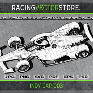 Indy Car Race Car Highly Detailed Vector Image in .svg .ai .eps .pdf ...