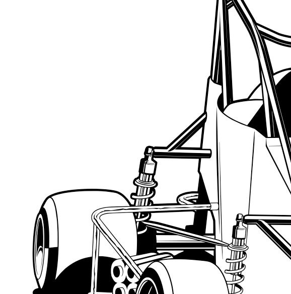 Dirt Track Quarter Midget Race Car Highly Detailed Image in .svg .ai ...