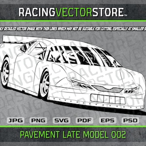 Pavement Late Model Race Car Highly Detailed Image in .svg .ai .eps ...