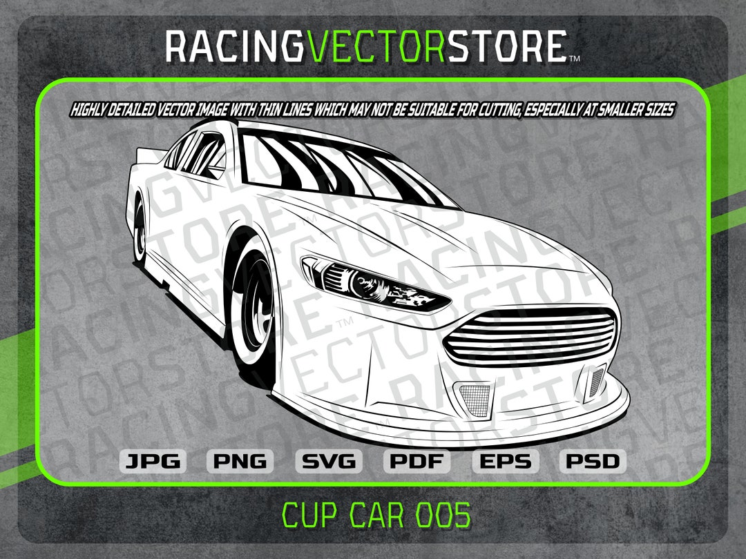 NASCAR Cup Race Car Highly Detailed Vector Image in .svg .ai .pdf .eps ...