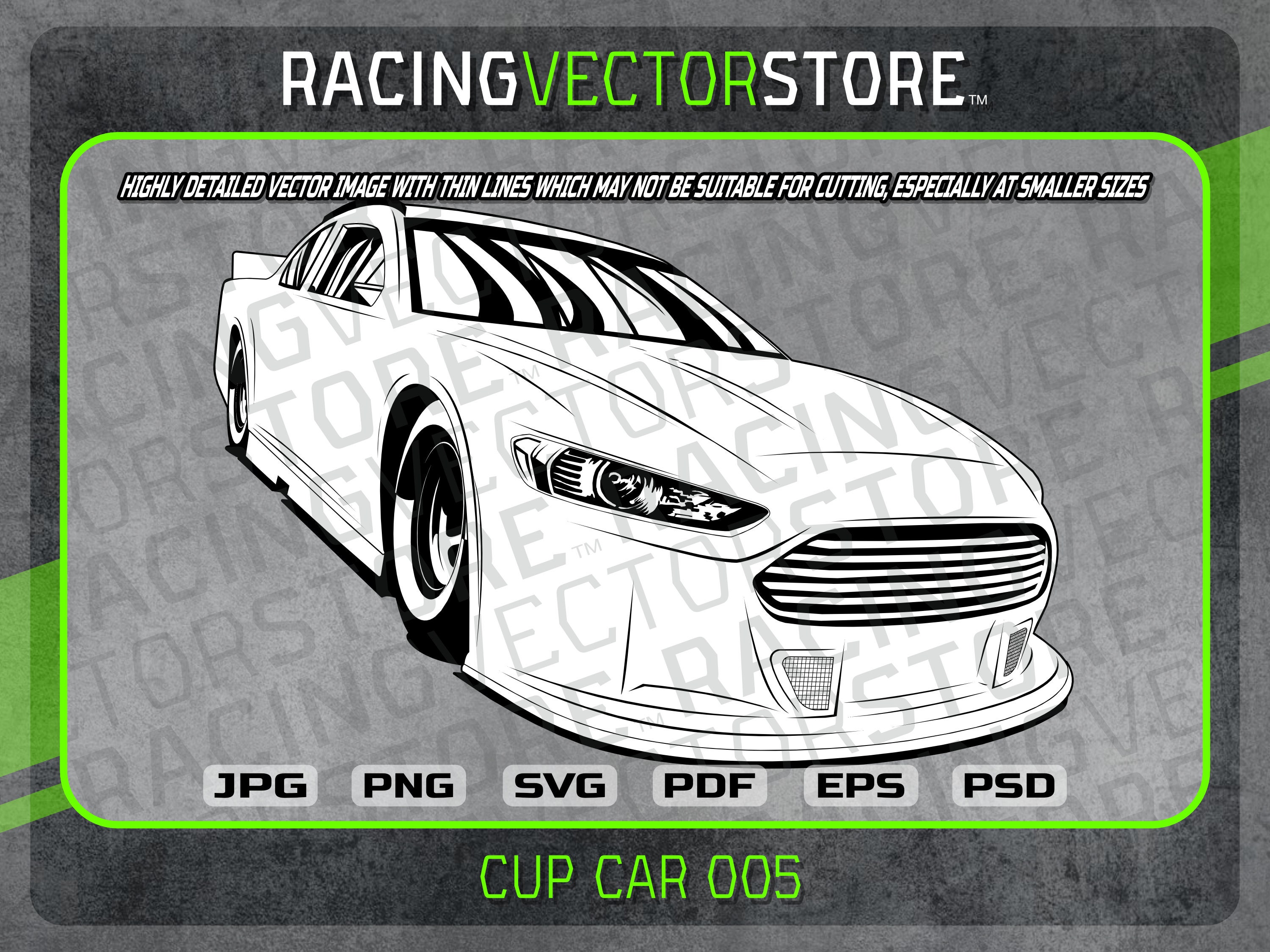 NASCAR Cup Race Car Highly Detailed Vector Image in .svg .ai .pdf .eps ...