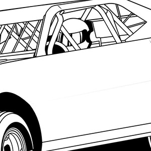 Dirt Street Stock Pure Stock Race Car Highly Detailed Image in .svg .ai ...