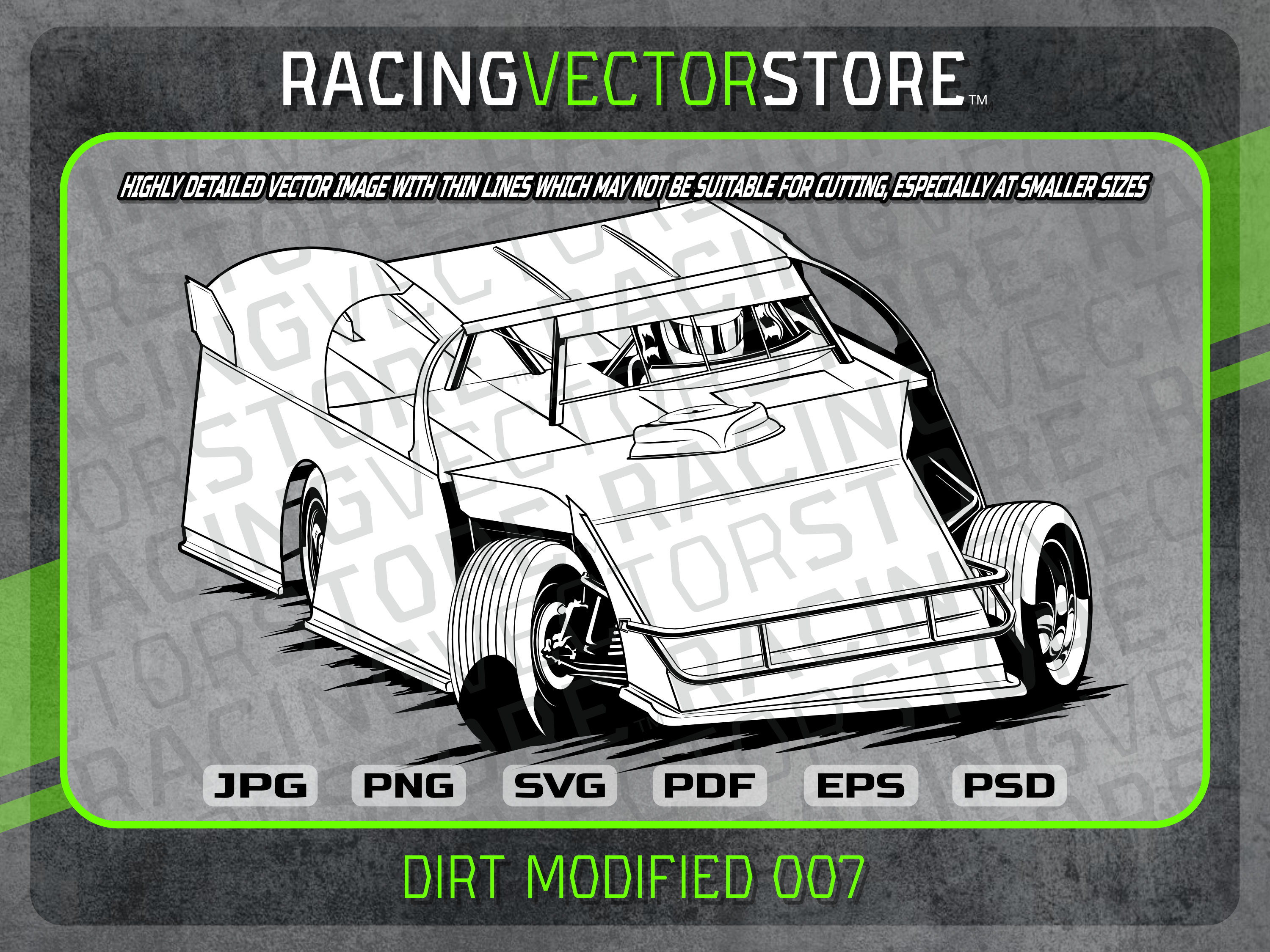 Modified Race Car Vector
