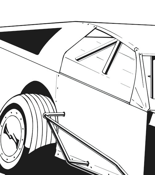 Dirt Track Modified Vintage Race Car Highly Detailed Vector Image in ...